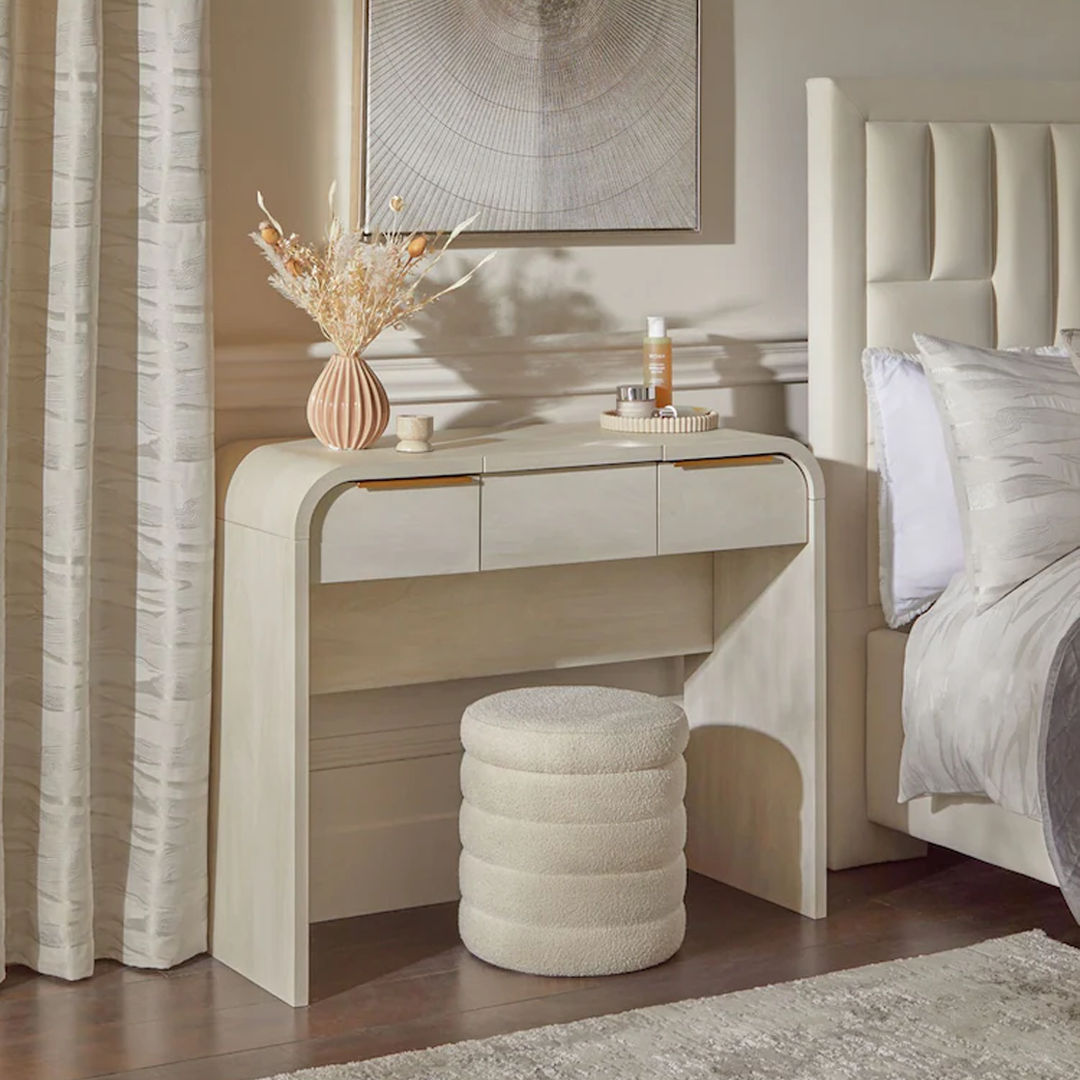Light Natural Console Dressing Table - Best Online Furniture Store In Dubai
