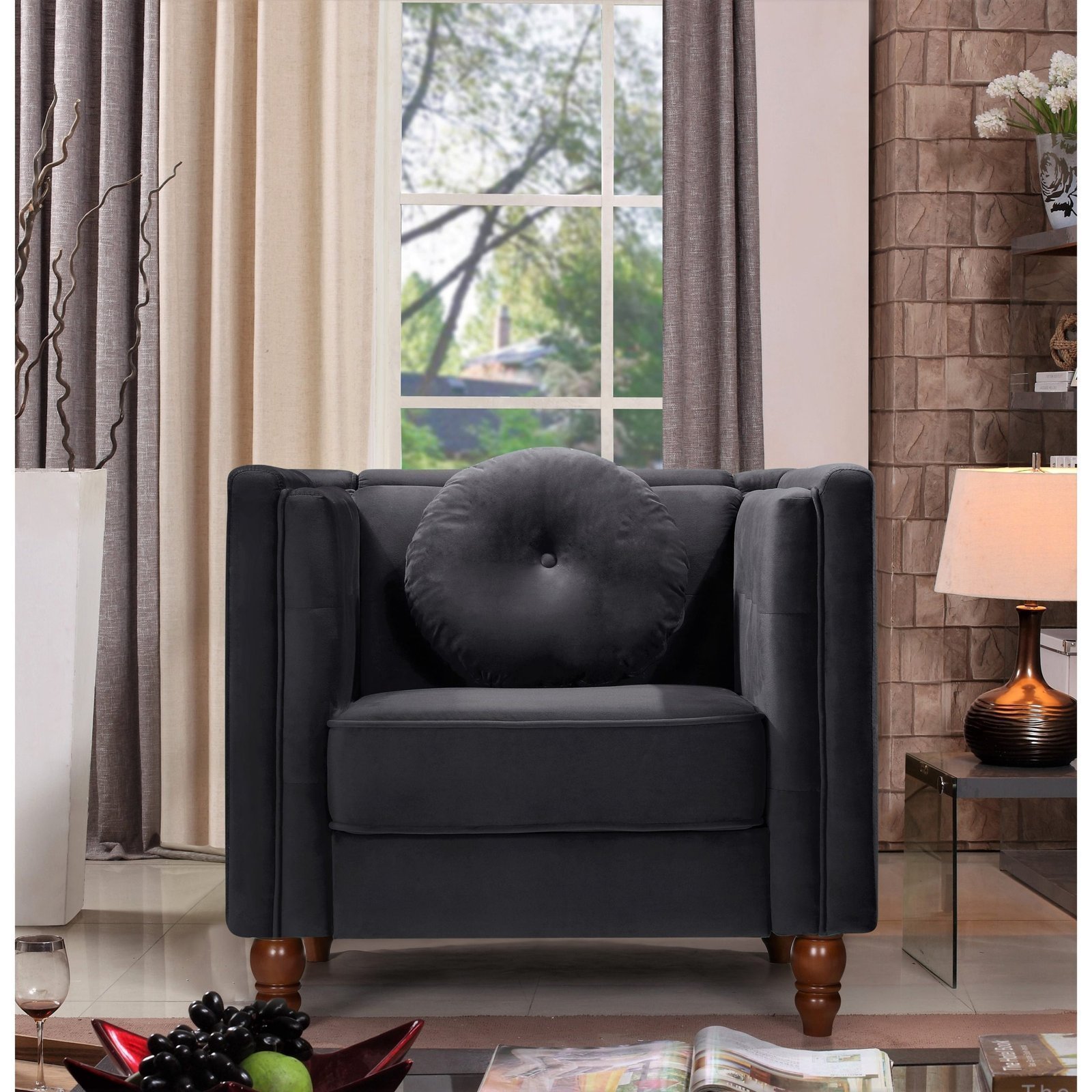 Roberta Velvet Elegant Armchair - Best Online Furniture Store In Dubai